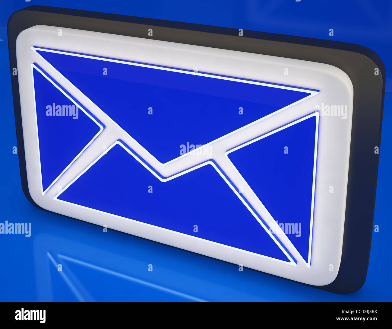 Envelope Button Showing Online Post, Messages And Correspondence Stock ...