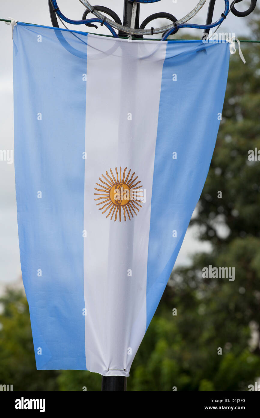 Argentine flag on display in Salta, Argentina Stock Photo - Alamy