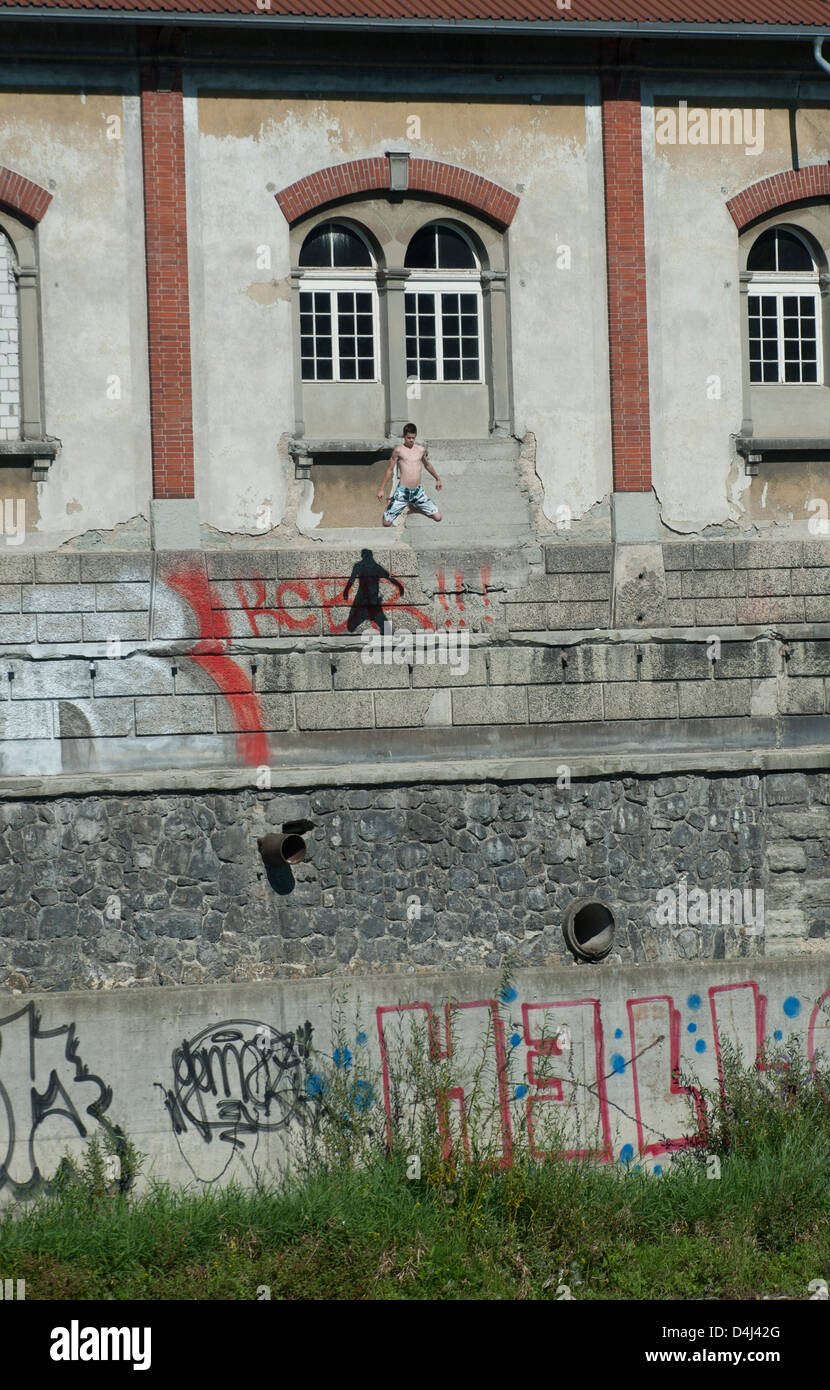 Zurich, Switzerland, the Flussbad Unterer Letten in the Limmat Stock ...