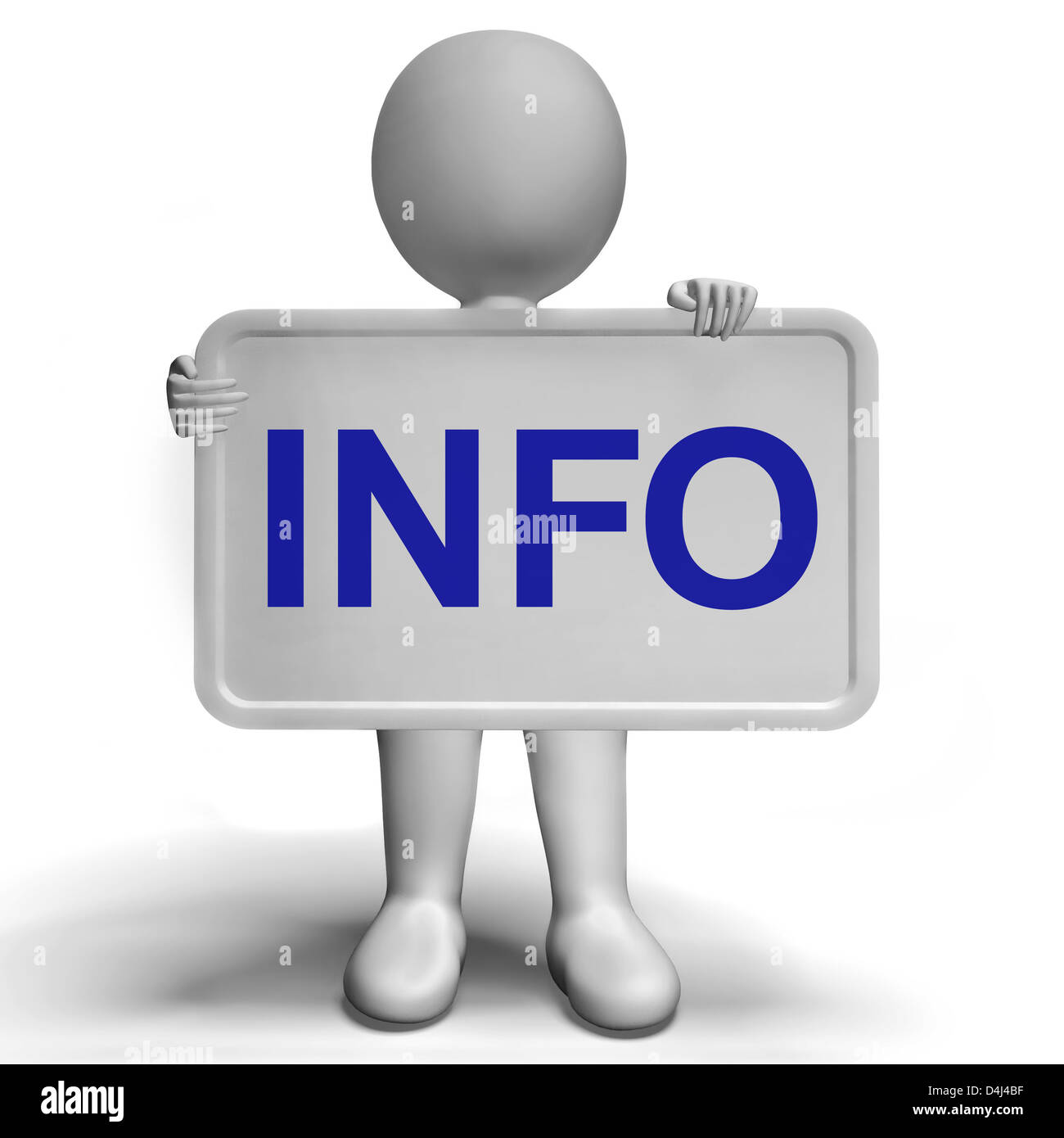 Info Sign Showing Information Knowledge And Support Stock Photo - Alamy