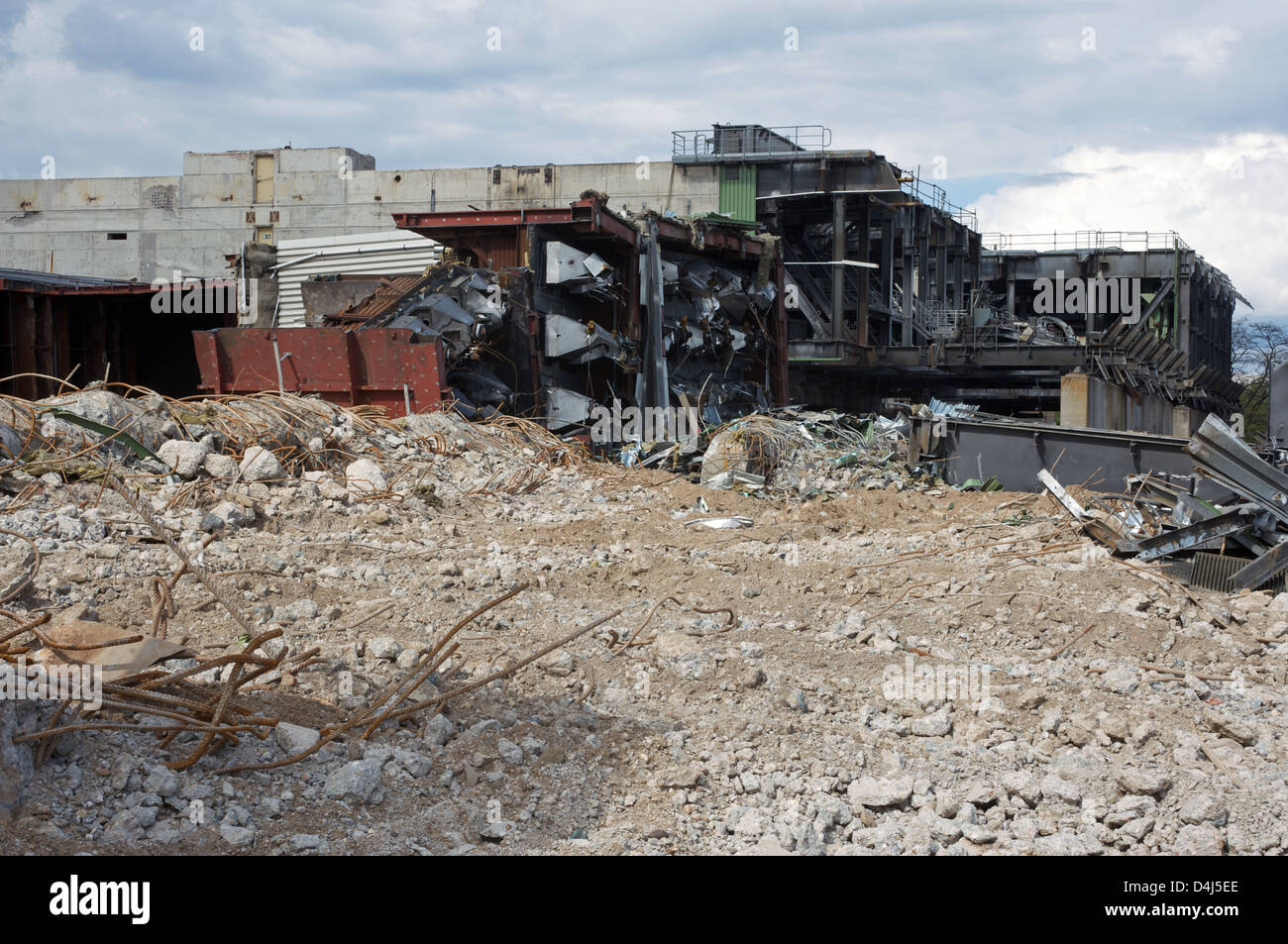 Part of a gas-fired power station being demolished Stock Photo - Alamy