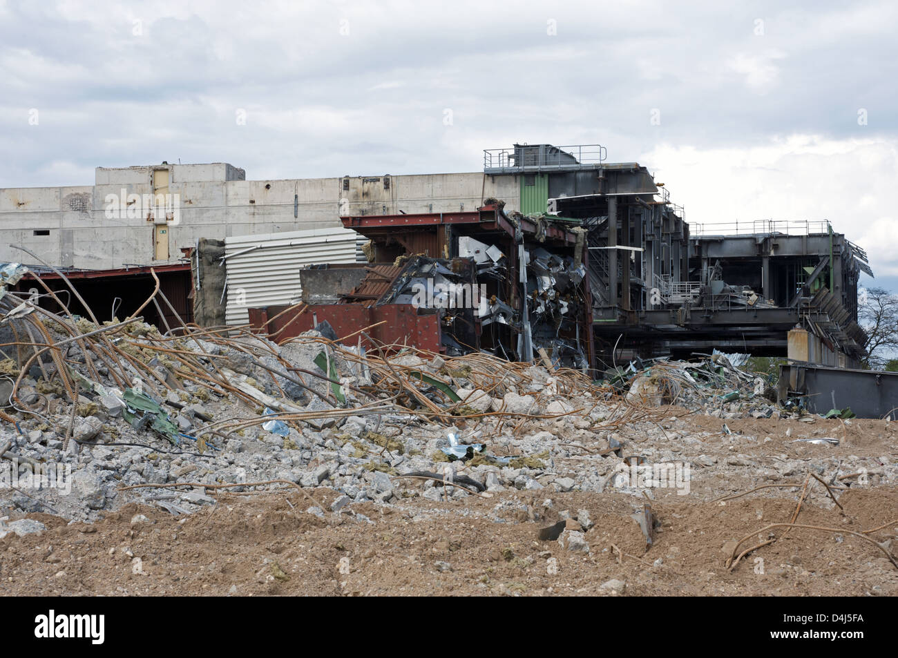 Part of a gas-fired power station being demolished Stock Photo - Alamy
