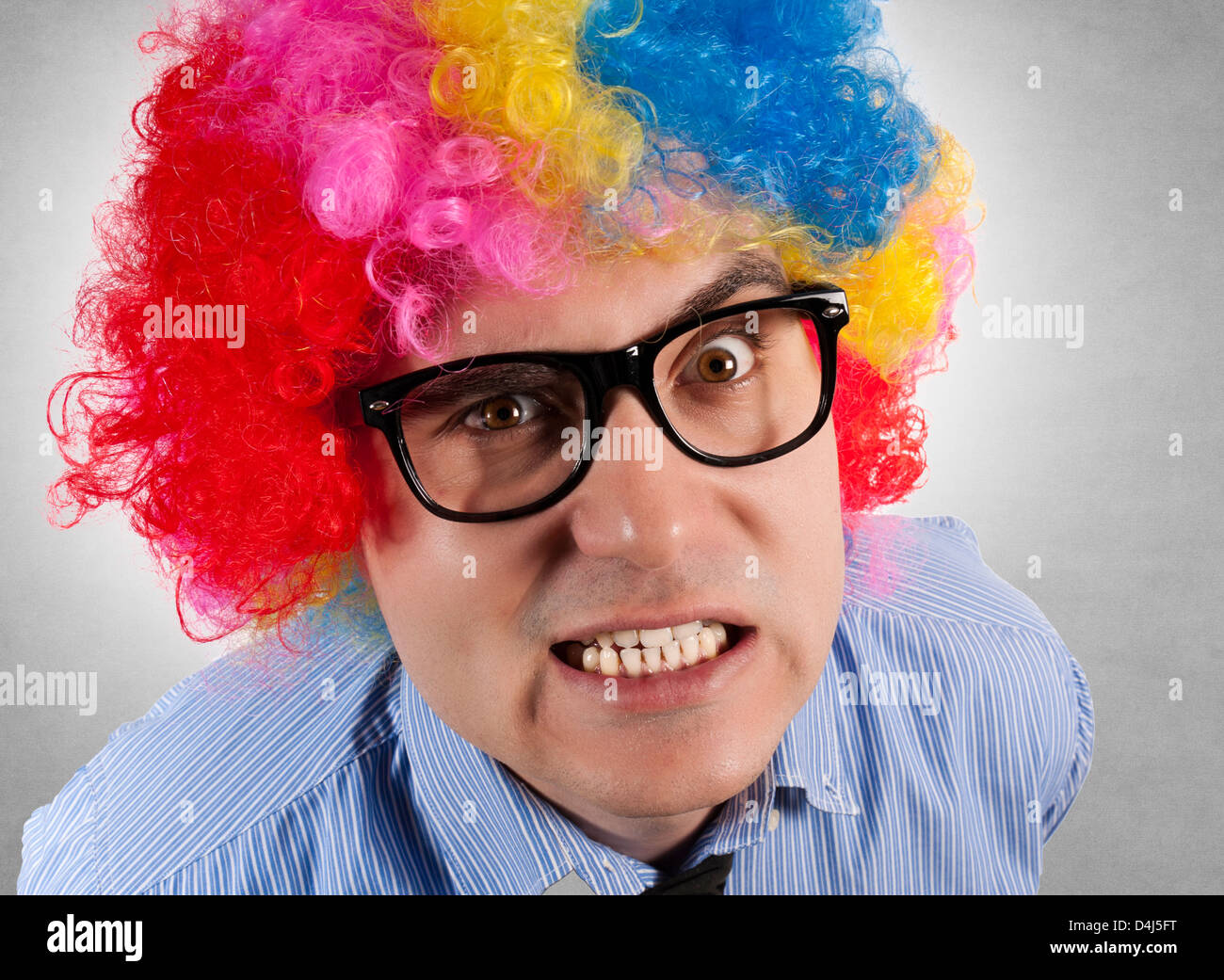 Angry clown in low key technique Stock Photo - Alamy