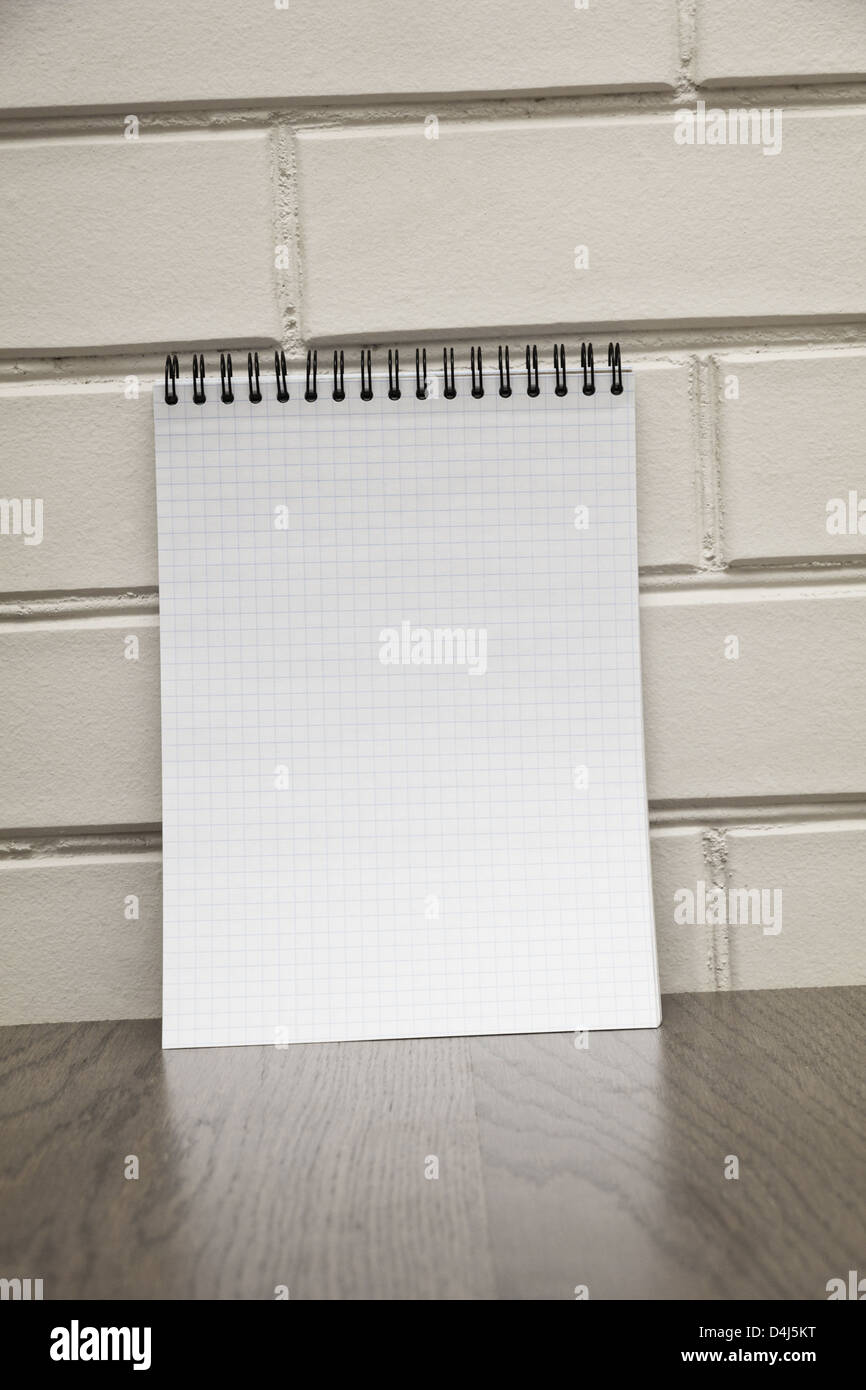 room interior with brick wall and notepad, perfect for background Stock ...