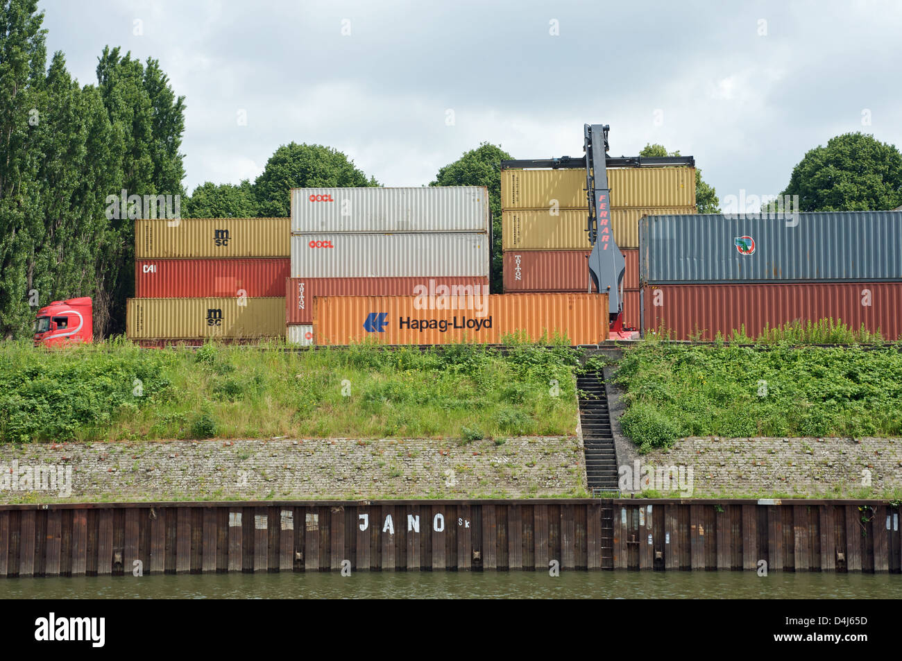Container terminal Germany Stock Photo - Alamy