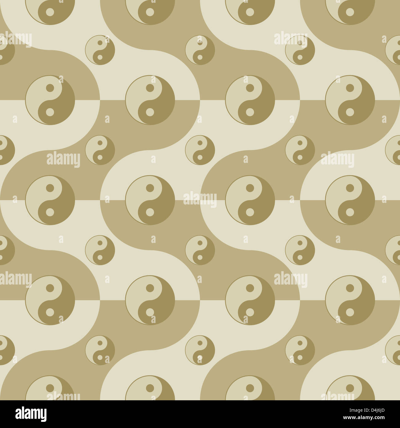 seamless pattern with yin yang symbols Stock Photo - Alamy