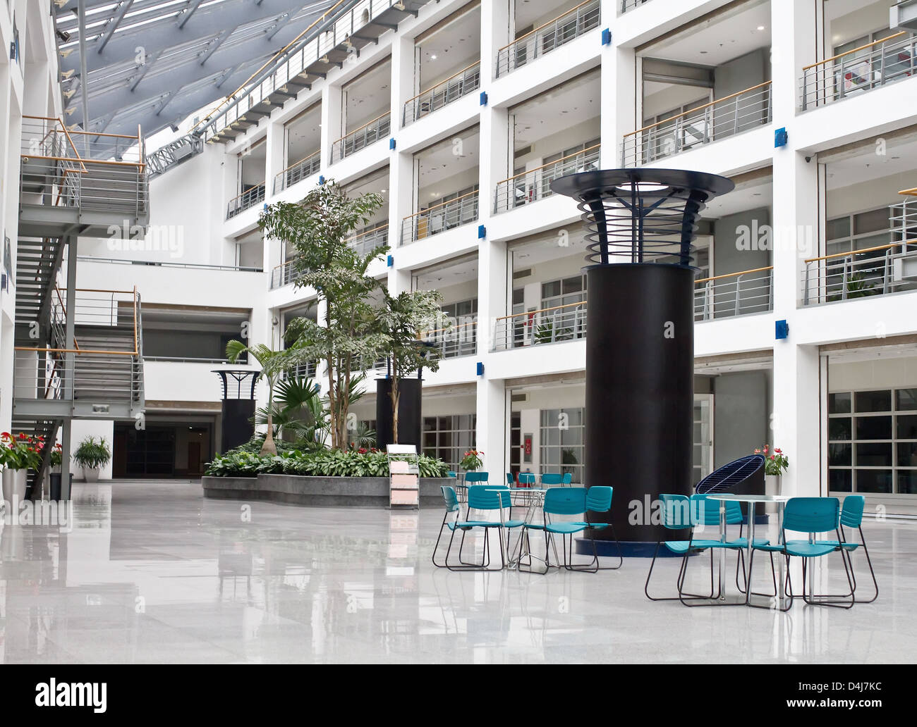 Photo of interior spaces of relaxation area in modern office buildings ...