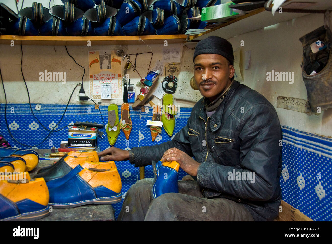 Morocco, Marrakech, Man at work Stock Photo - Alamy