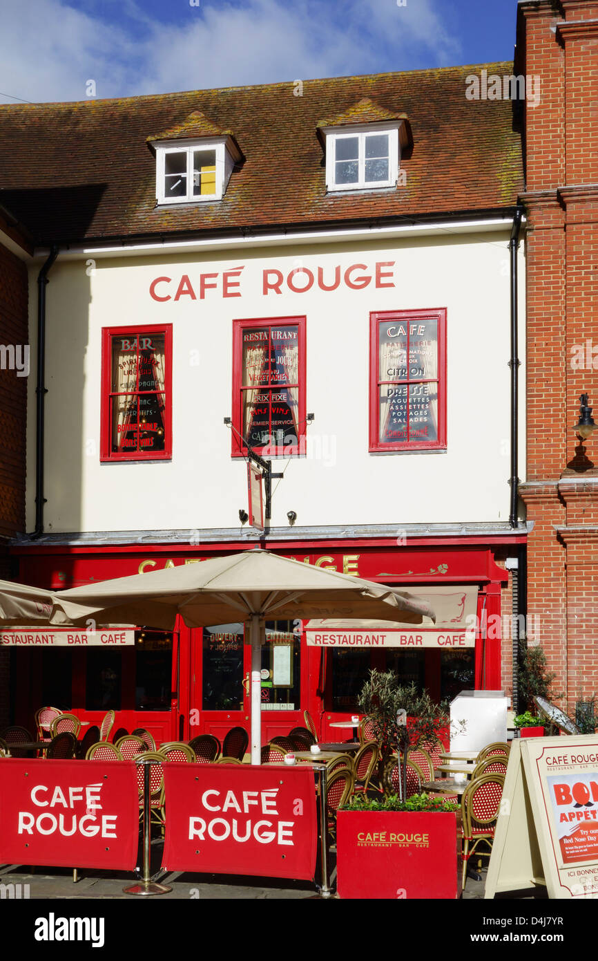 Cafe Rouge Longmarket Canterbury City England UK Stock Photo - Alamy