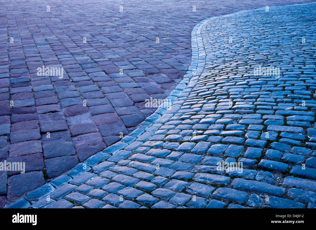 Fine, gray cobbled street Stock Photo - Alamy