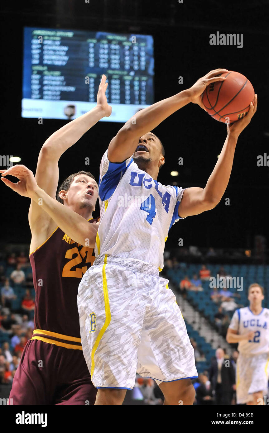 March 14, 2013 Las Vegas, NV.UCLA Bruins guard Norman Powell #4 shoots ...