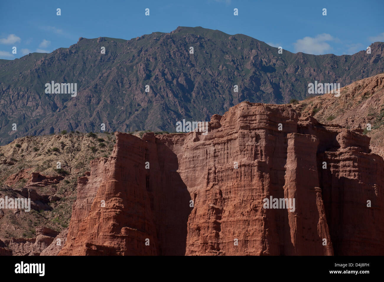Rock formations and canyons in the foothills of Andes in Cafayate ...