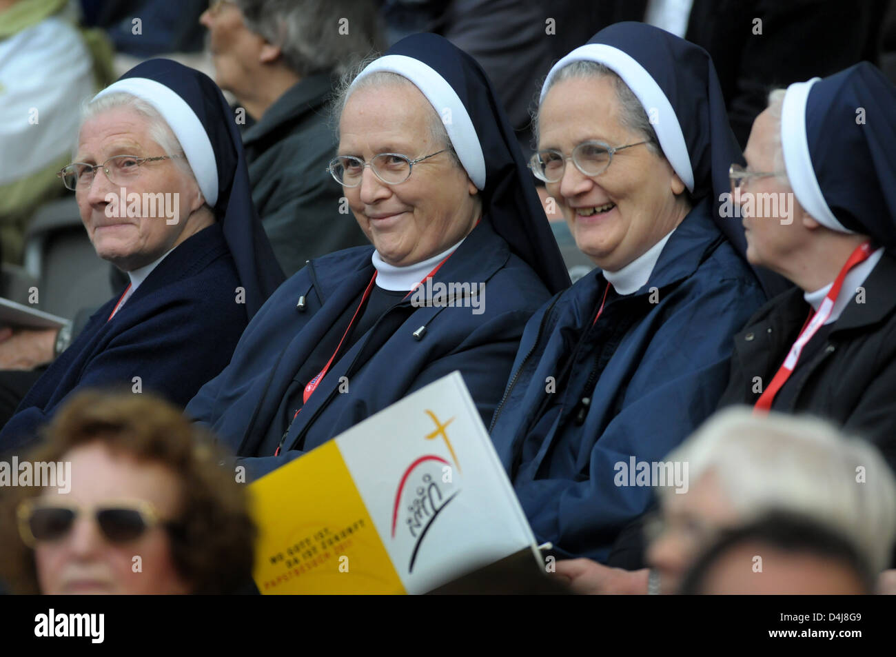 Berlin, Germany, nuns at the papal Mass at Berlin's Olympic Stadium ...