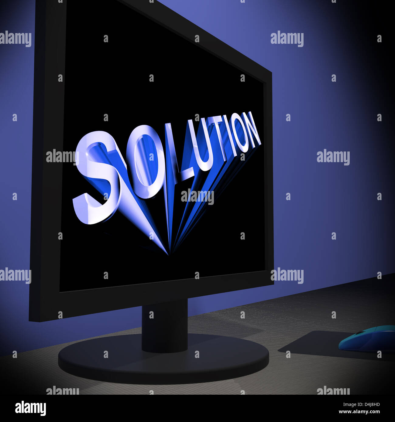 Solution On Monitor Showing Successful Strategies Or Ideas Development ...