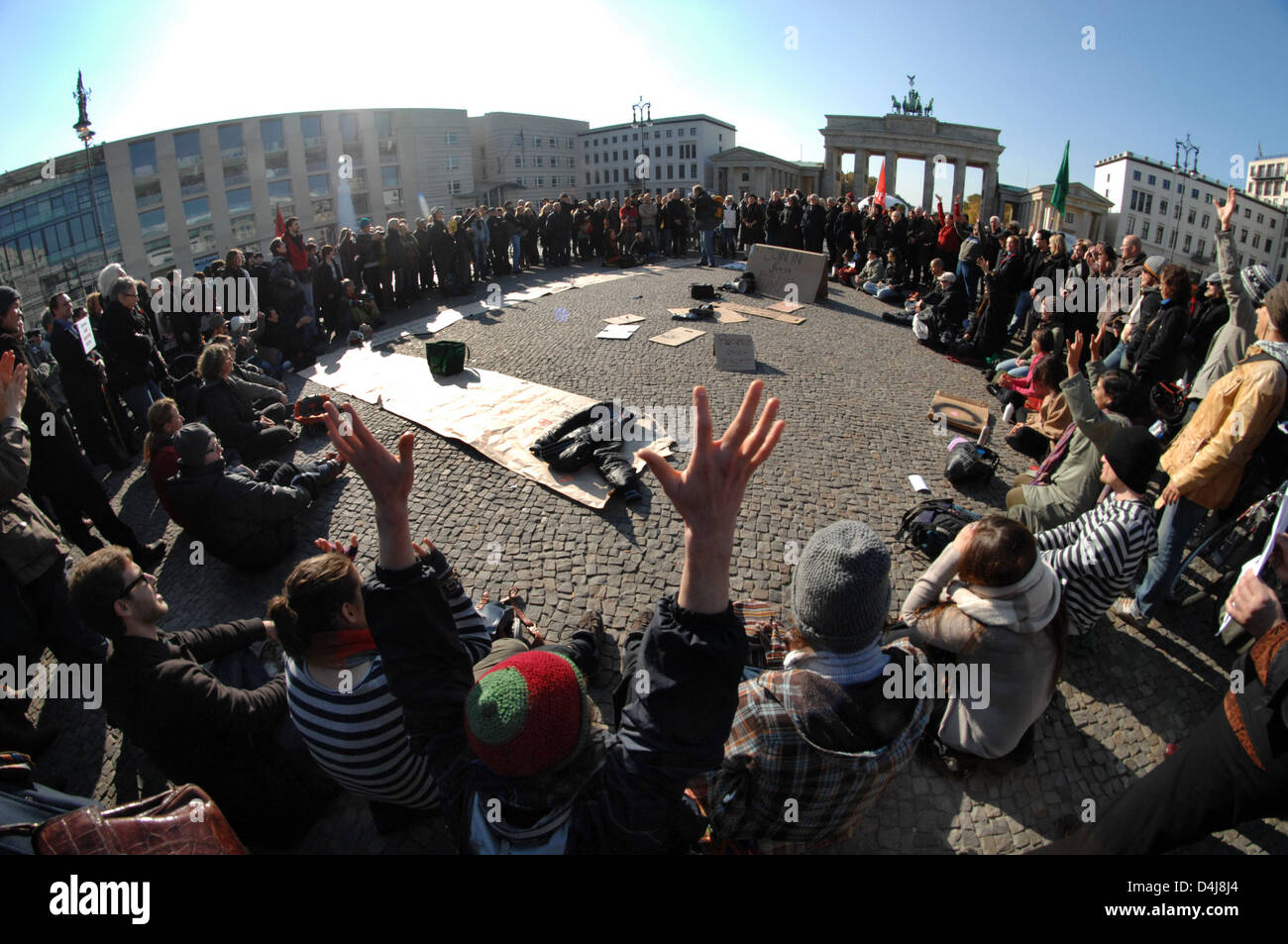 Berlin, Germany, Occupy movement in Berlin-Mitte Stock Photo - Alamy