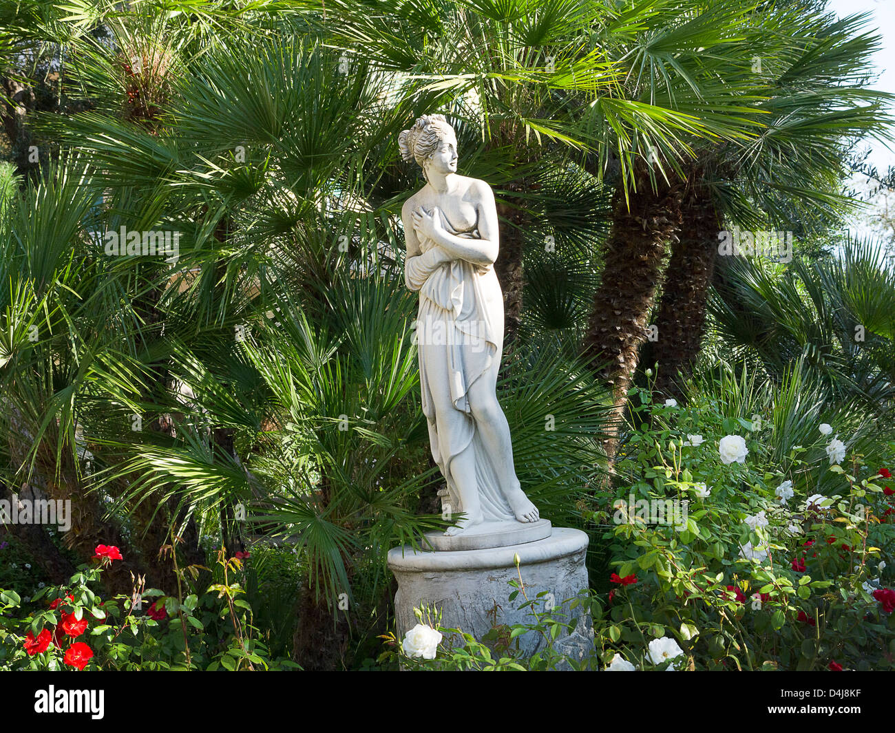Statue in beautiful Garden in Sorrento Campania Italy Stock Photo - Alamy