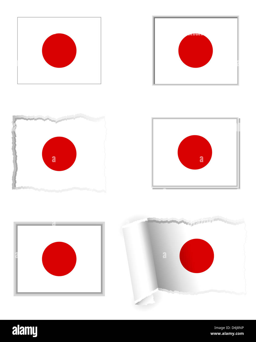 Japan flag torn hi-res stock photography and images - Alamy