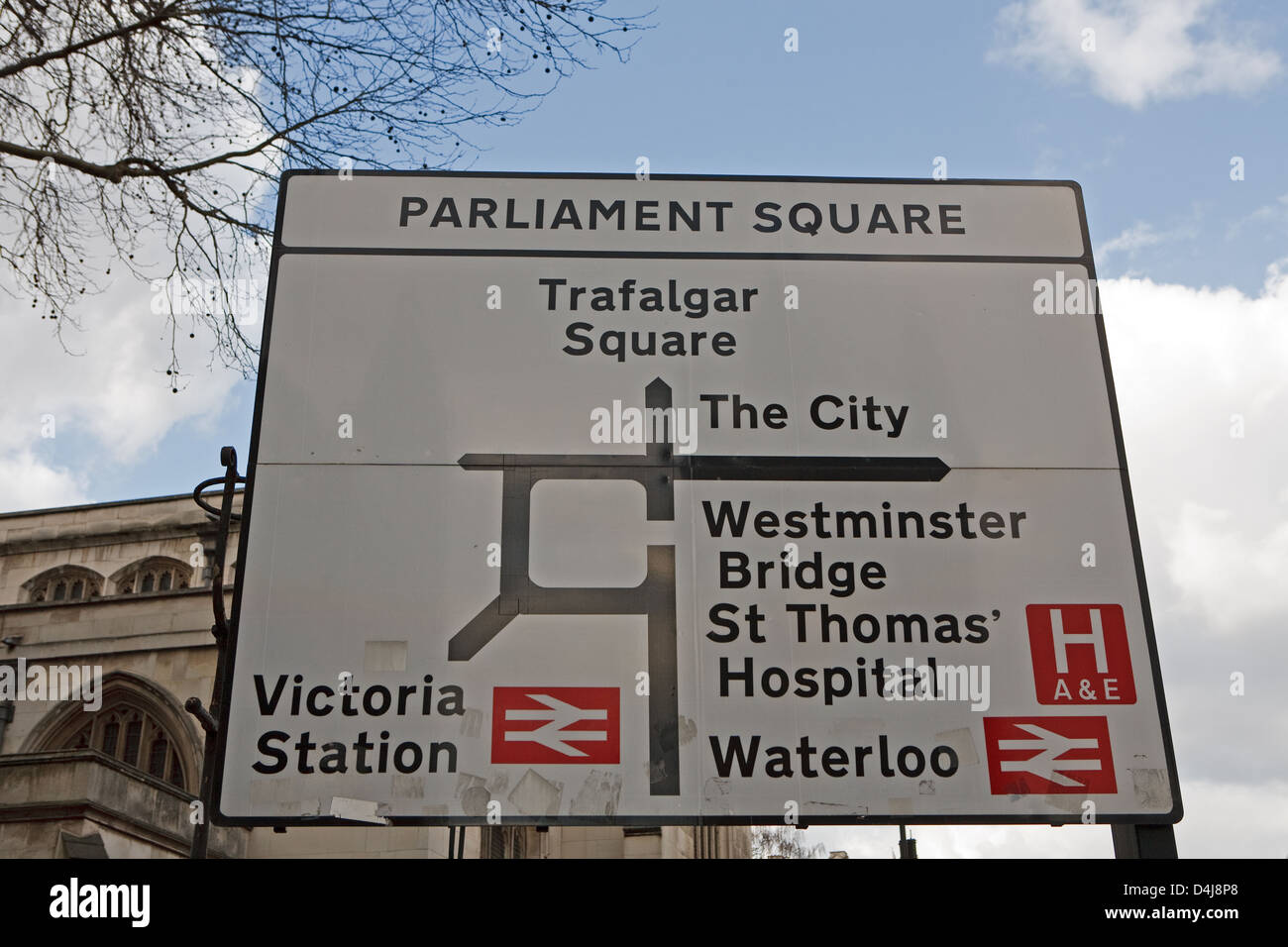 Parliament Square street sign in London Stock Photo - Alamy