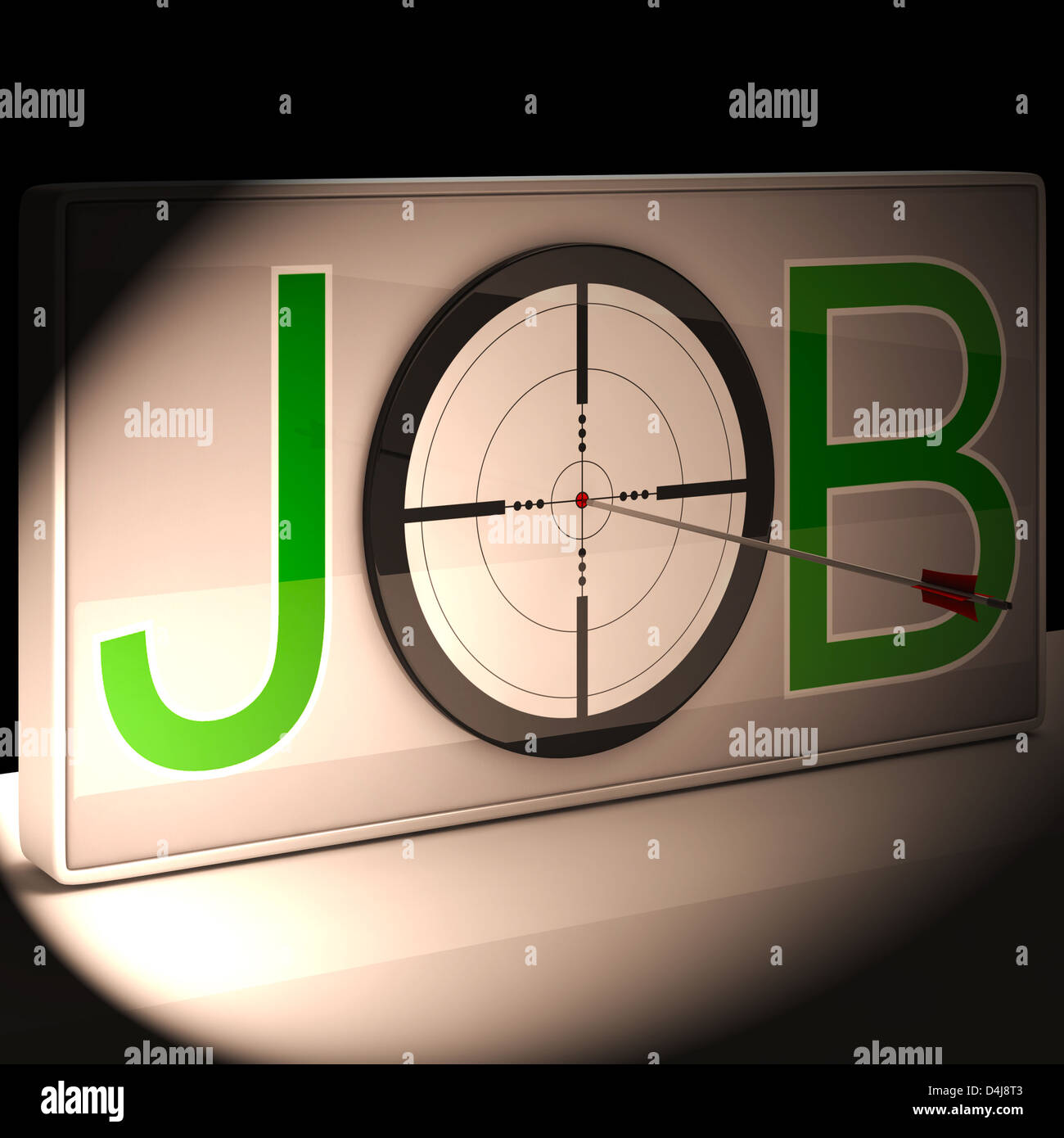 Job Target Showing Work And Career Vocation Stock Photo - Alamy