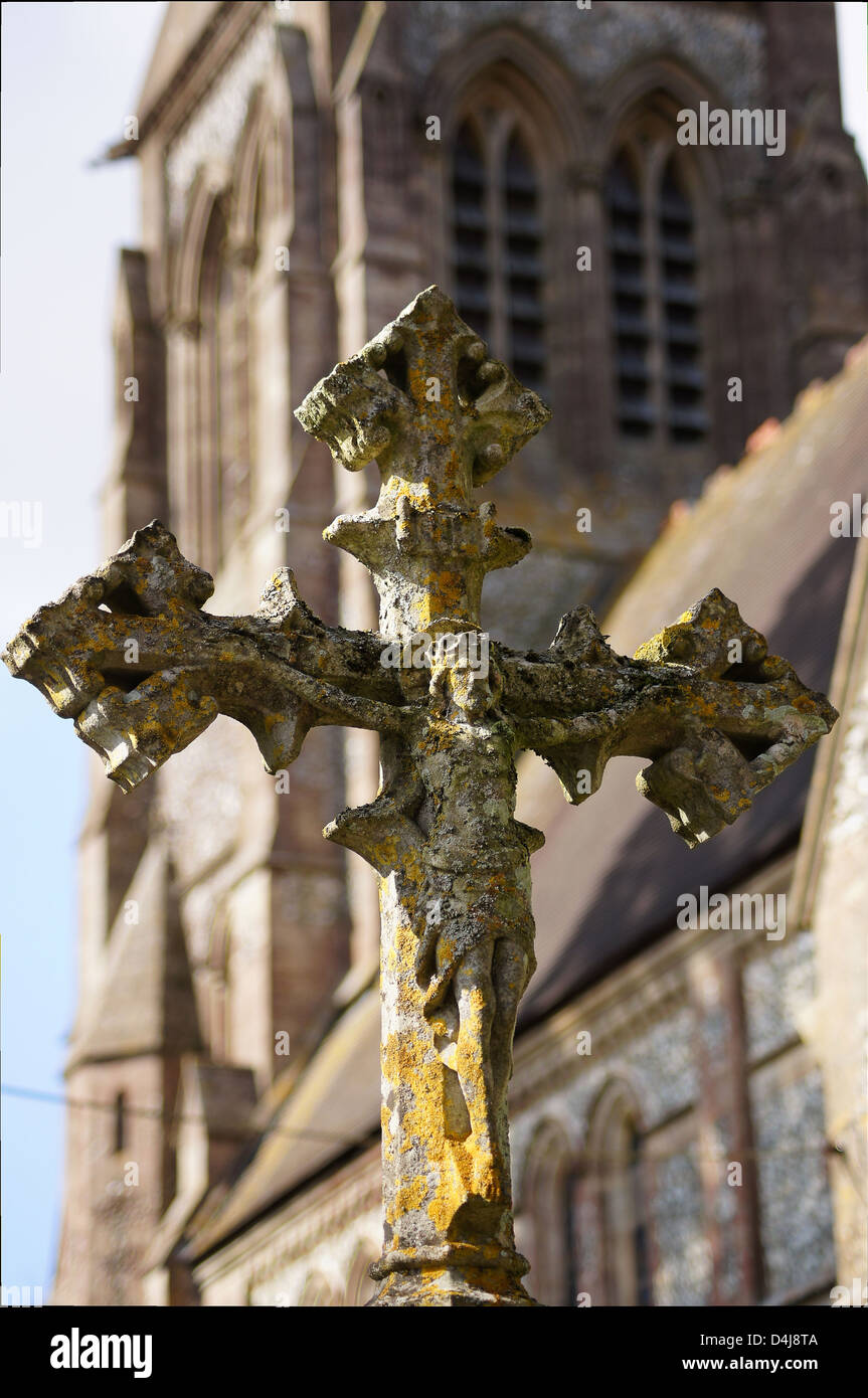Gravestone at Holy Trinity Church, Privett, UK Stock Photo - Alamy