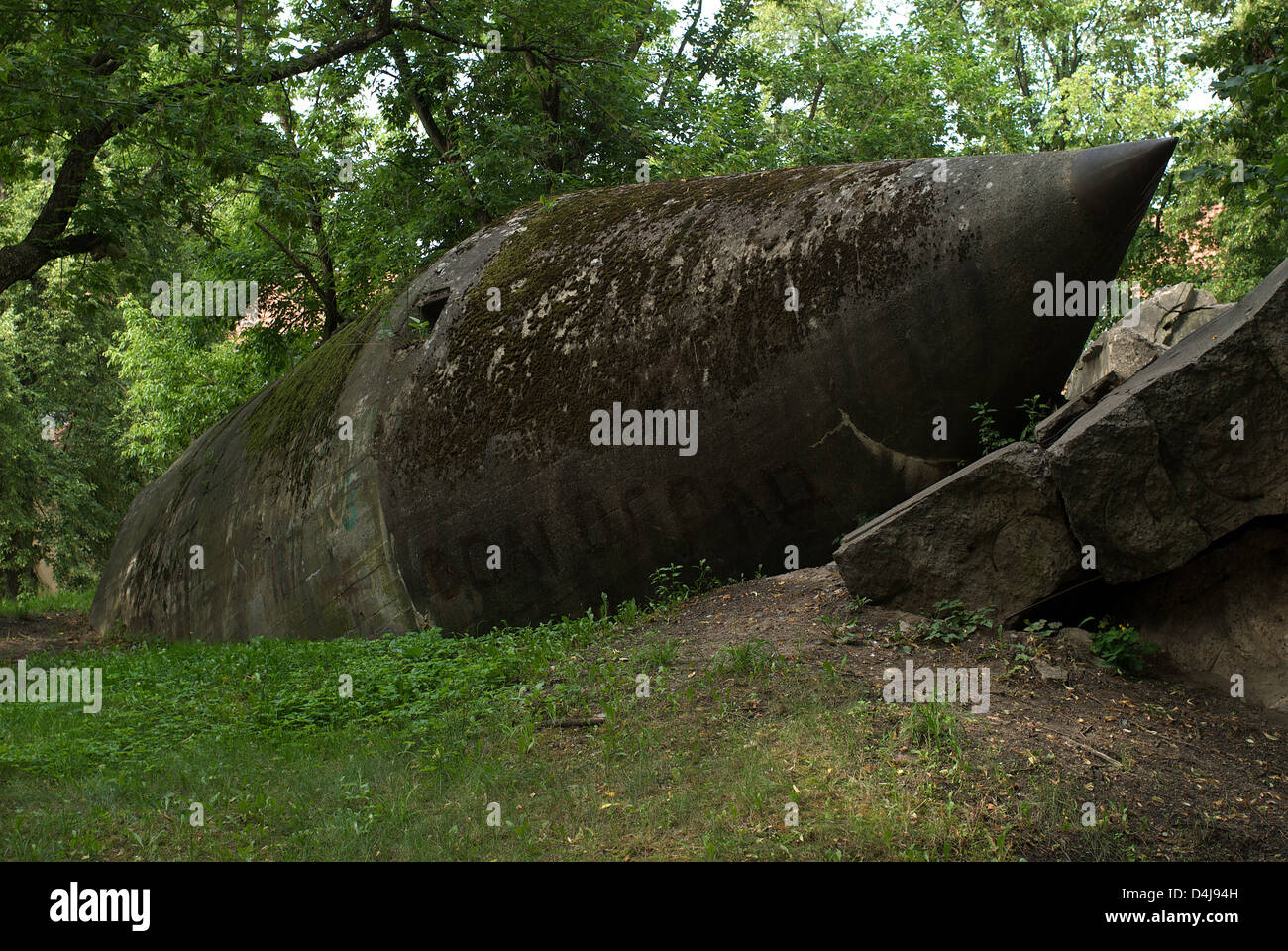 Wuensdorf, Germany - The ruins of a bunker in the garrison town of ...