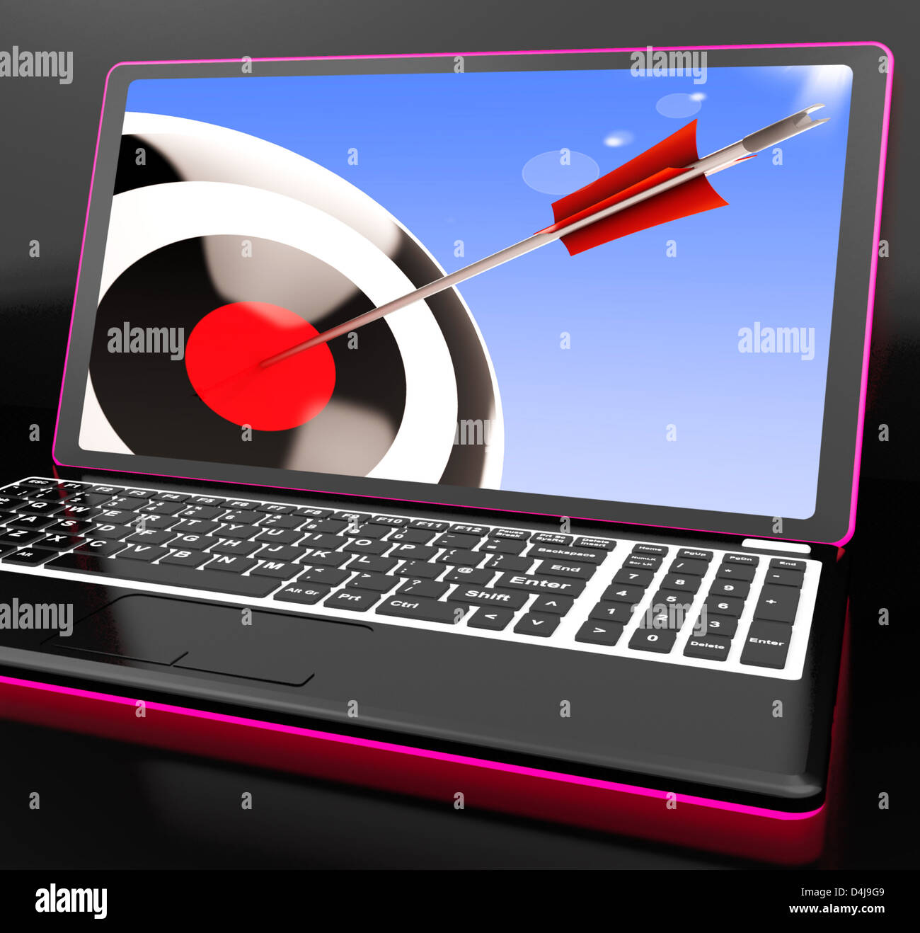 Target On Smartphone Shows Efficient Competitor And Precise Shooter ...