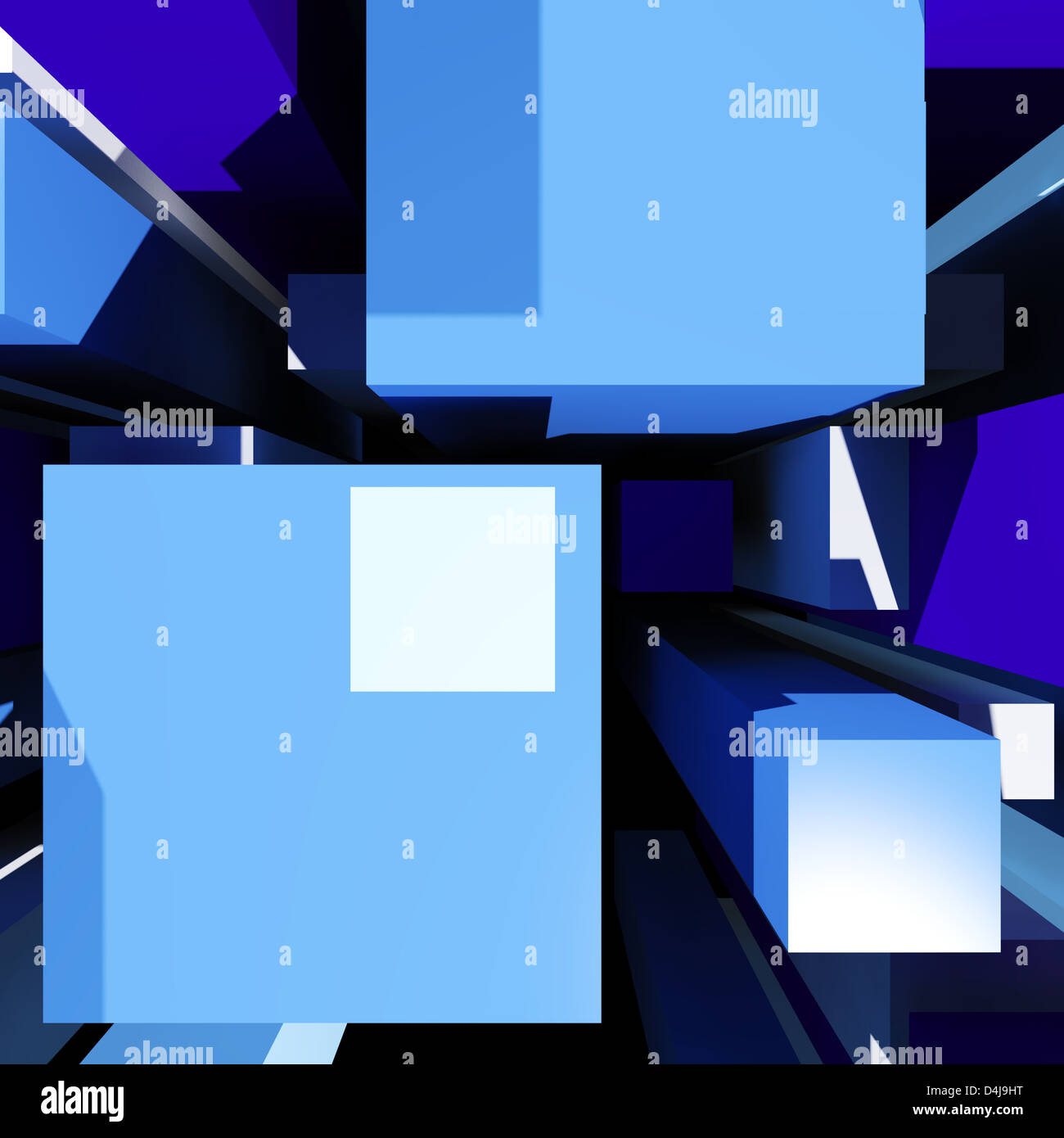 Cubes Background Showing Futuristic Perspective And Geometric Shapes ...