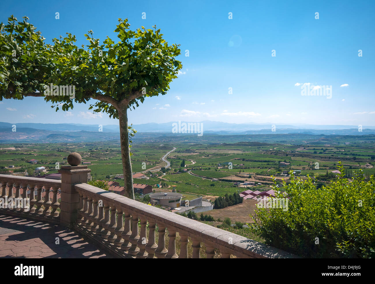 The view from Laguardia in the Basque Country northern Spain looking ...