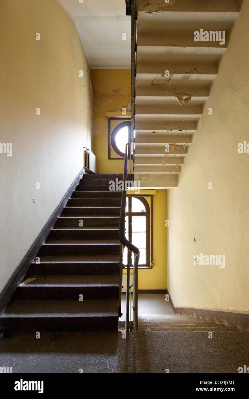 Berlin, Germany, stairwell in an empty factory Stock Photo - Alamy