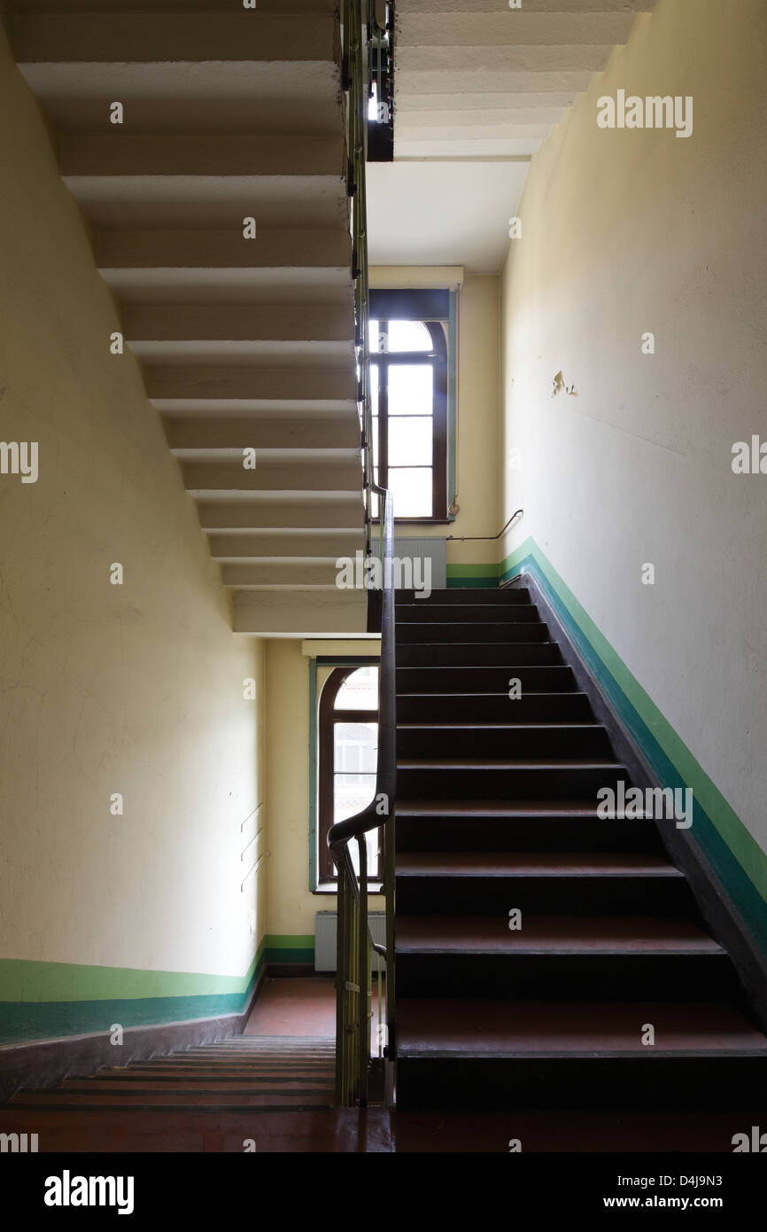 Berlin, Germany, stairwell in an empty factory Stock Photo - Alamy
