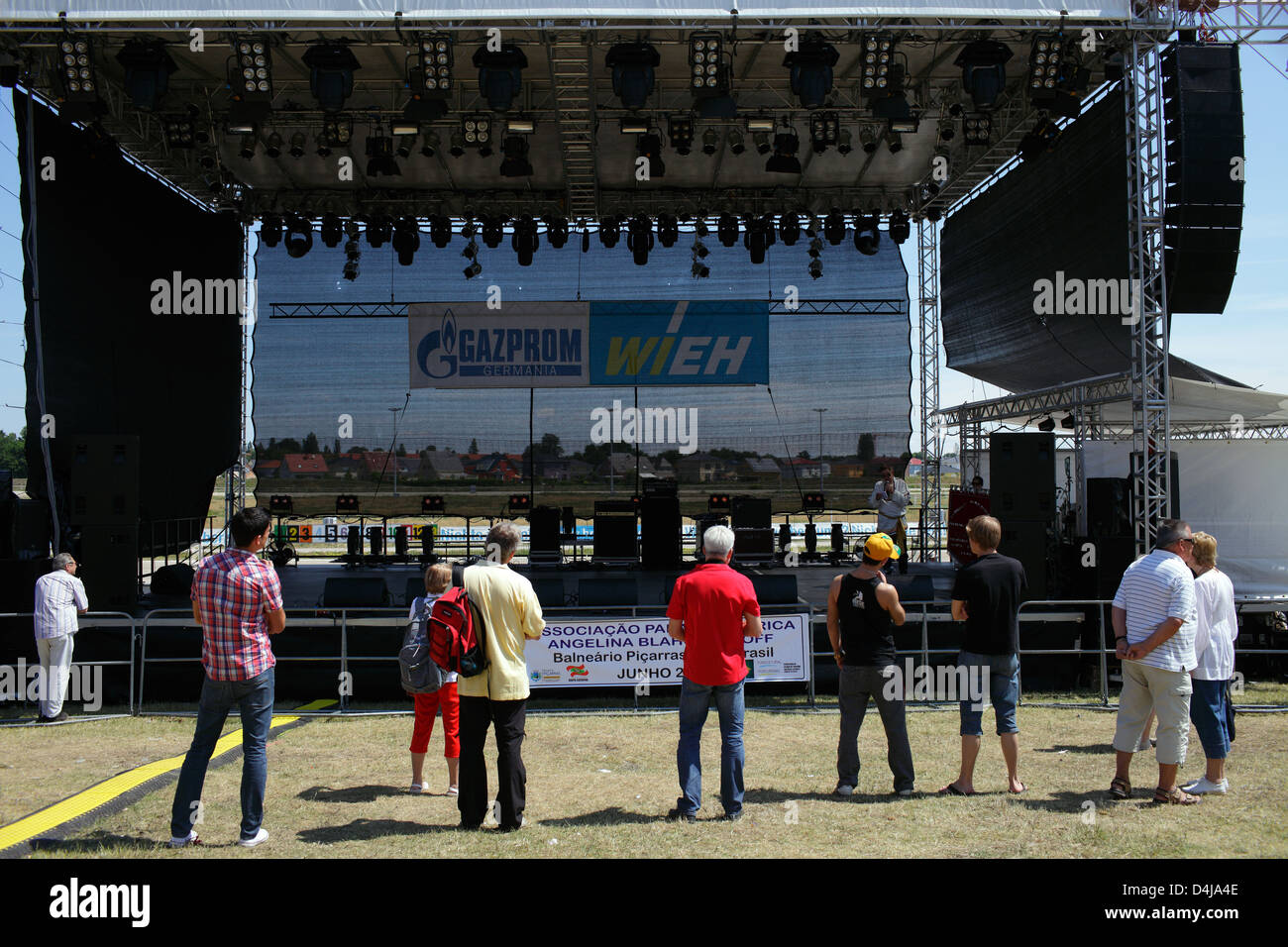 Berlin, Germany, visitors in front of a Stage Stock Photo - Alamy