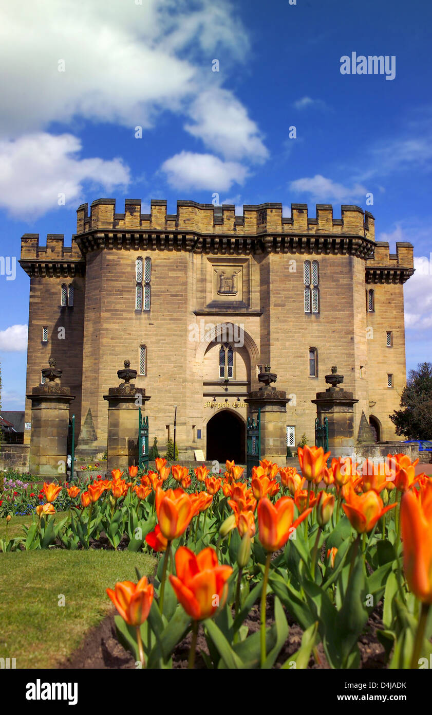 View of Courthouse from Carlisle Park, Morpeth, Northumberland Stock ...