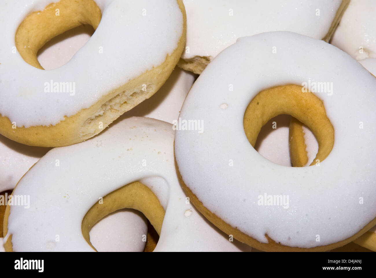group donuts with cream , bakery and feeding Stock Photo - Alamy