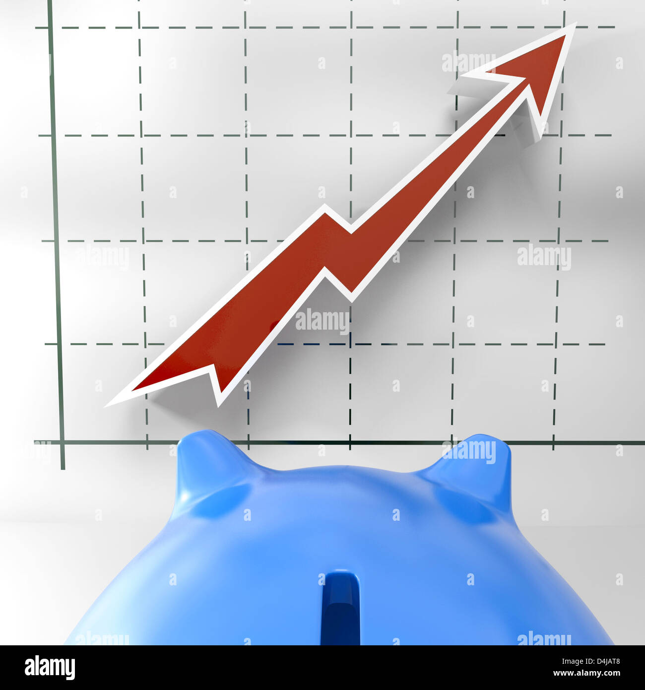 Growing Chart Shows Business Success And Improvement Statistics Stock ...