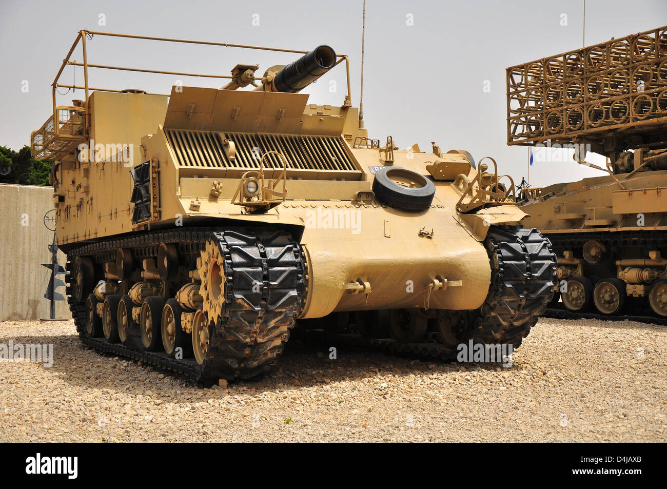 Self-propelled gun (built on the base of American Sherman tank) in ...