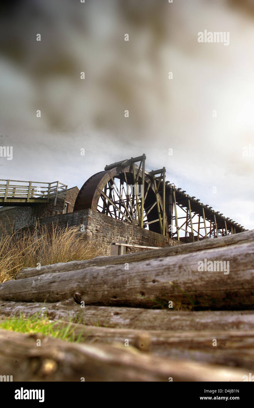 Waterwheel at Killhope lead mining museum Stock Photo - Alamy