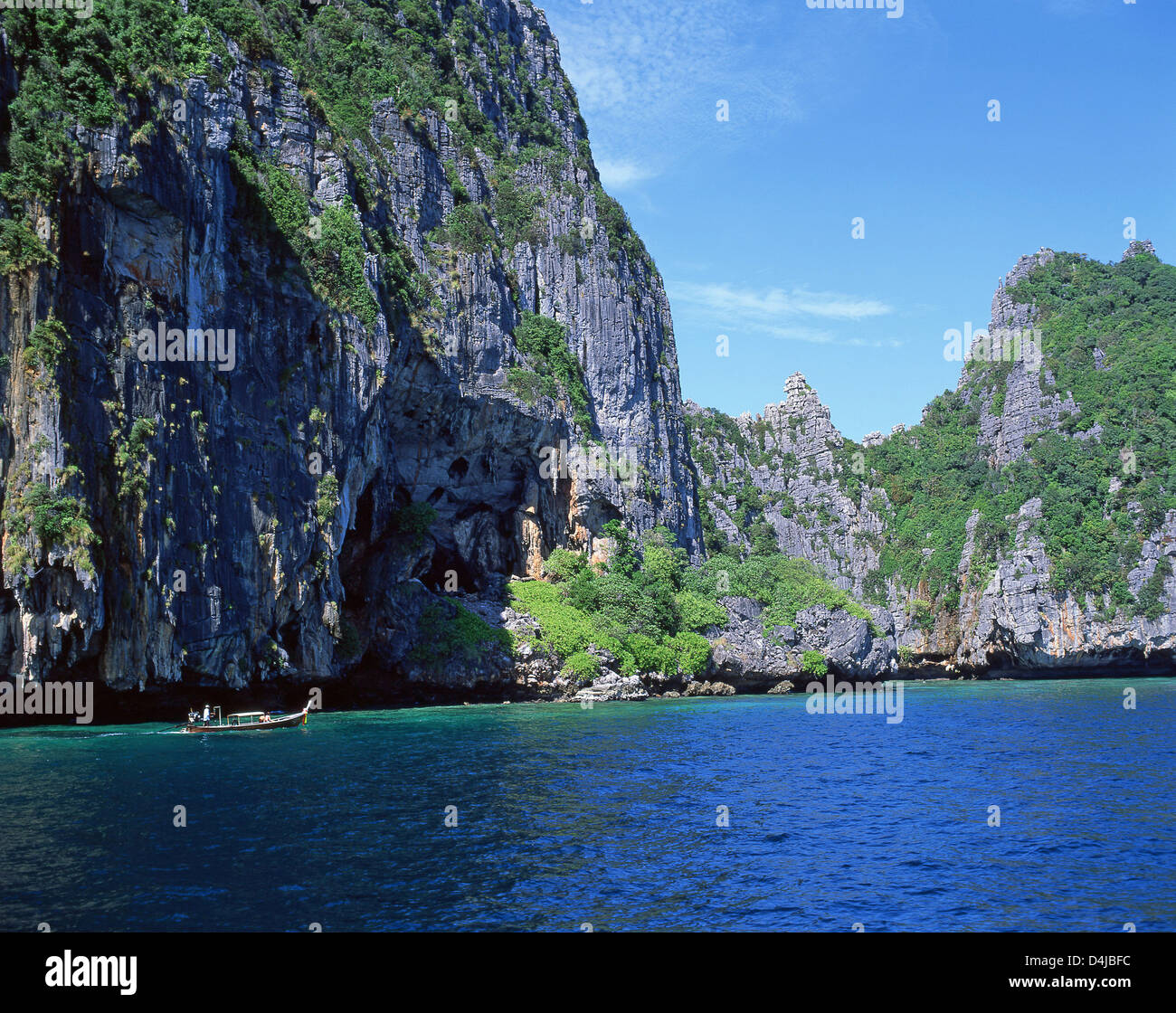 Limestone monoliths, Koh Phi Phi Le, Phi Phi Islands, Krabi Province ...