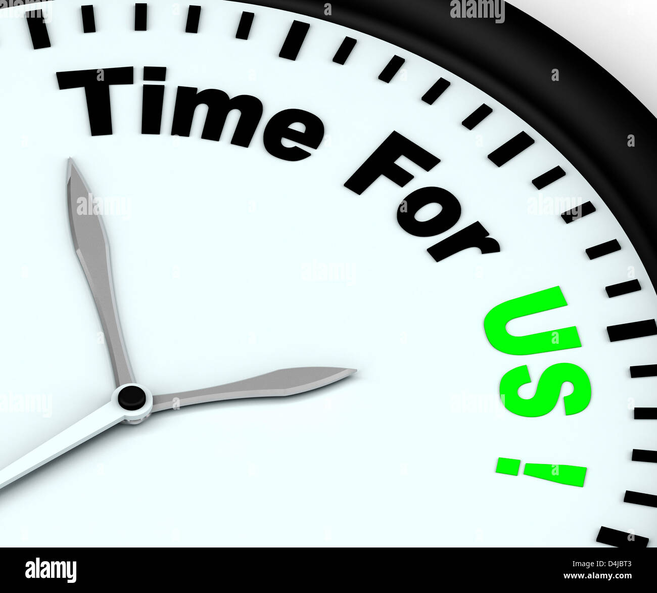 Time For Us Message Means Relaxing Together Stock Photo - Alamy