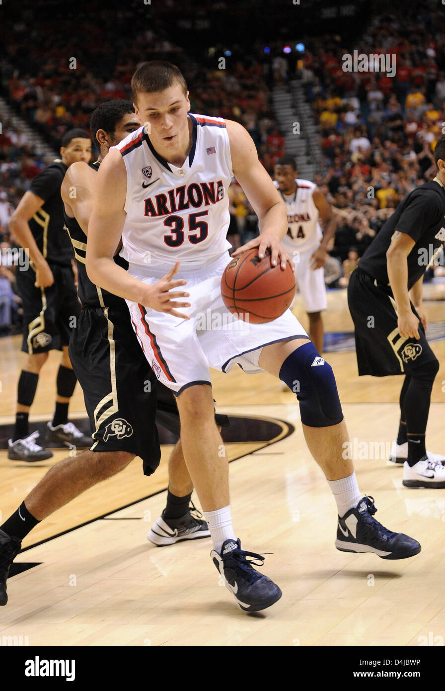 March 13, 2013: Kaleb Tarczewski #35 of Arizona during the NCAA ...
