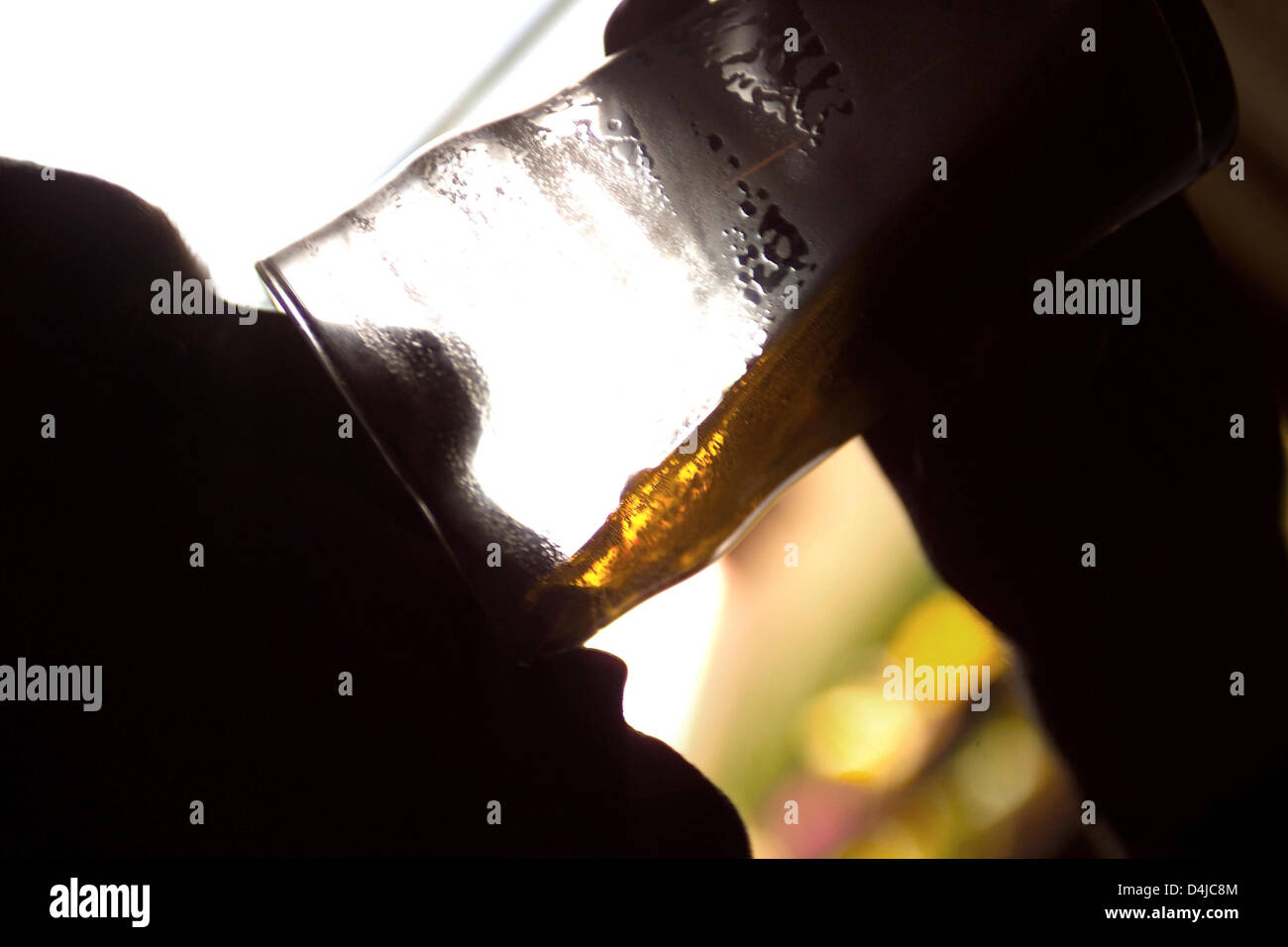 Man drinking a pint of beer Stock Photo - Alamy