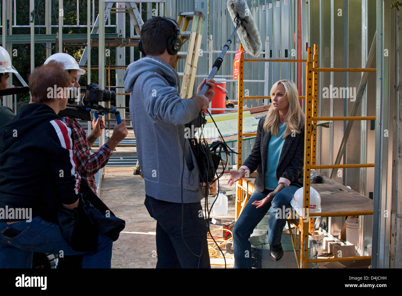 Rachelle Carson-Begley being interviewed for "On Begley Street". The ...