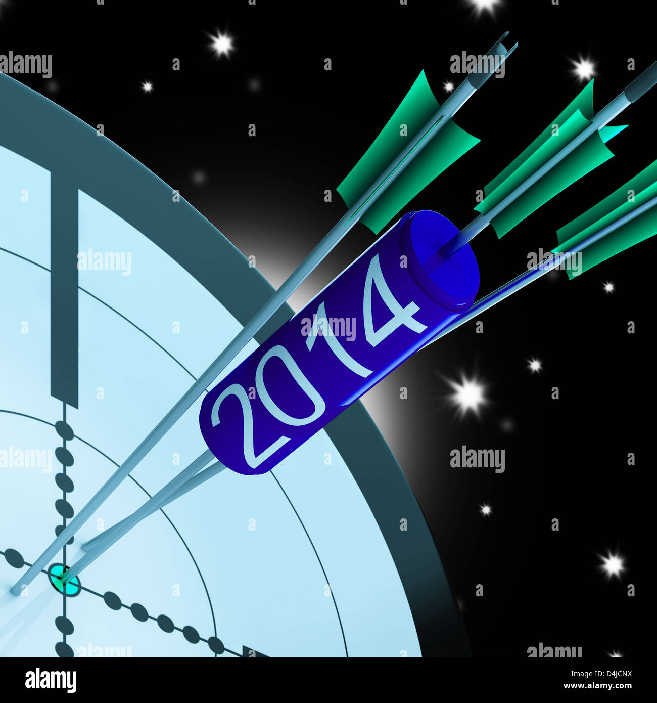 2014 Future Projection Target Showing Forward Planning Stock Photo - Alamy