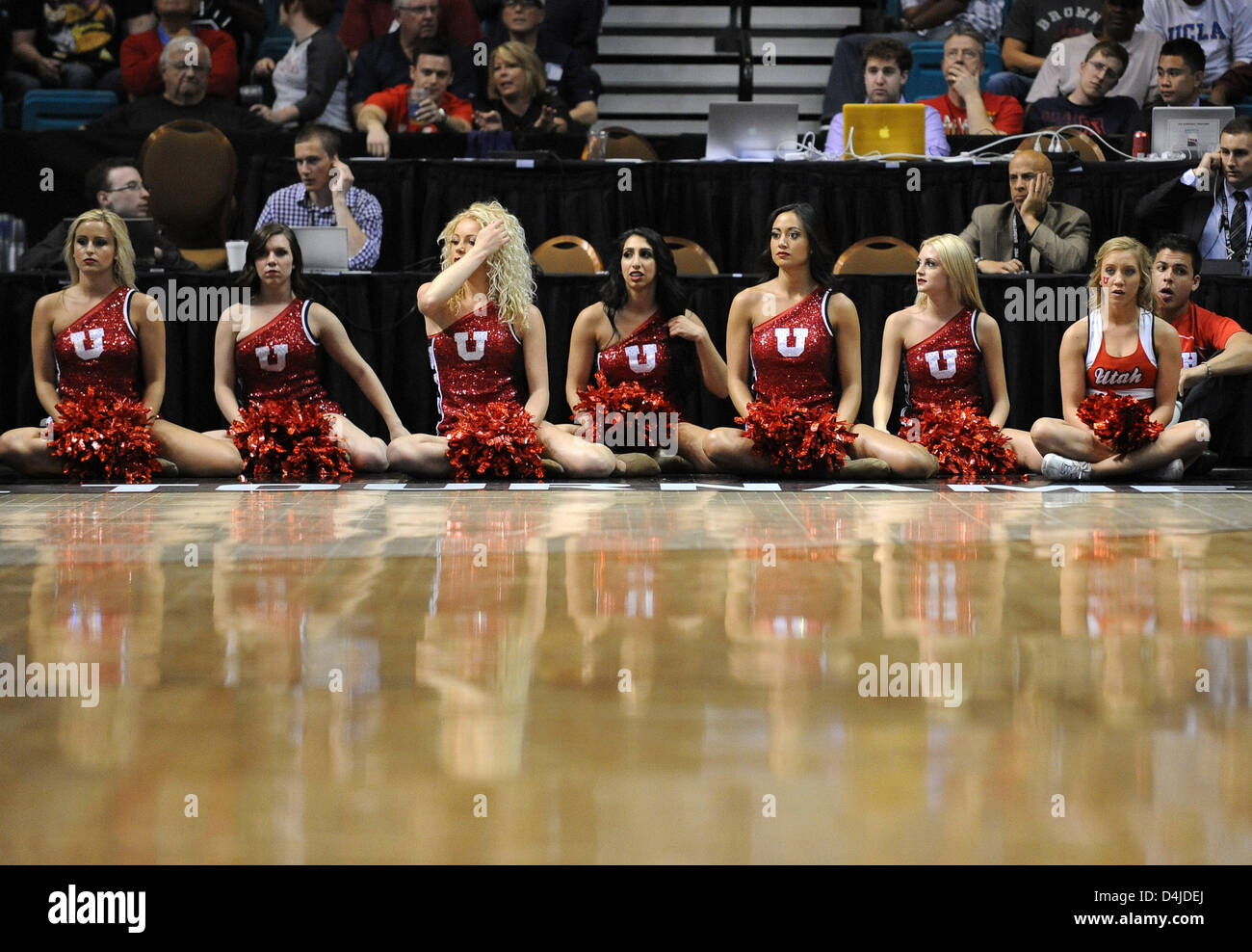 Utah Utes Cheerleaders During Game High Resolution Stock Photography ...