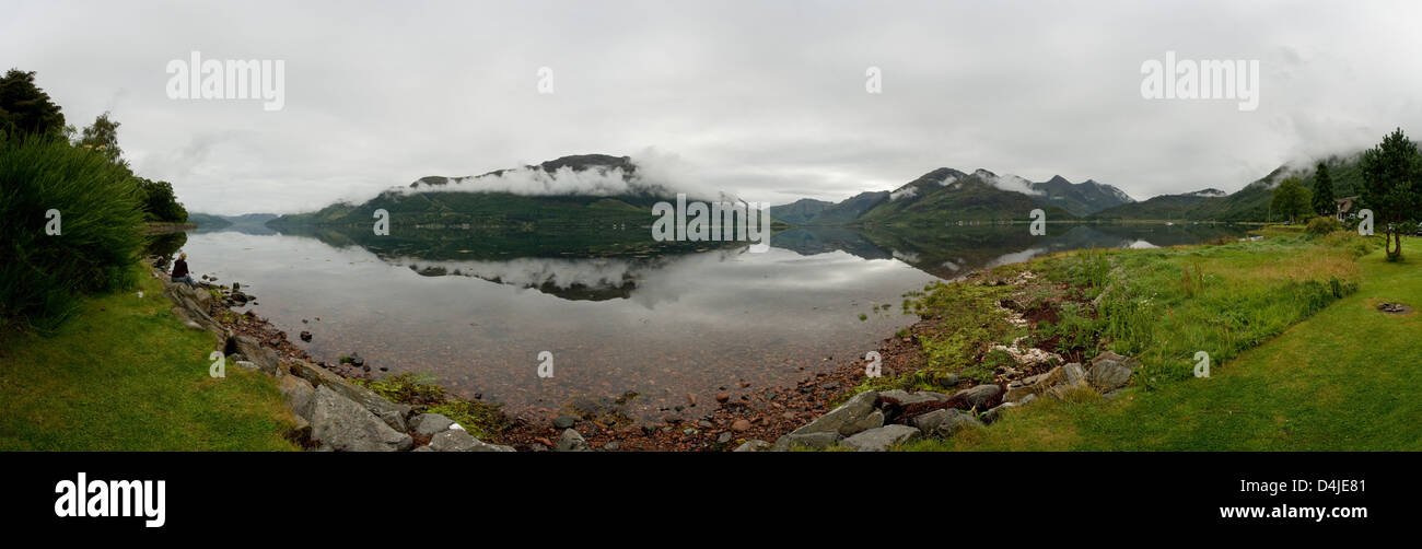 Ratagan, England, overlooking the Loch Duich and the surrounding ...