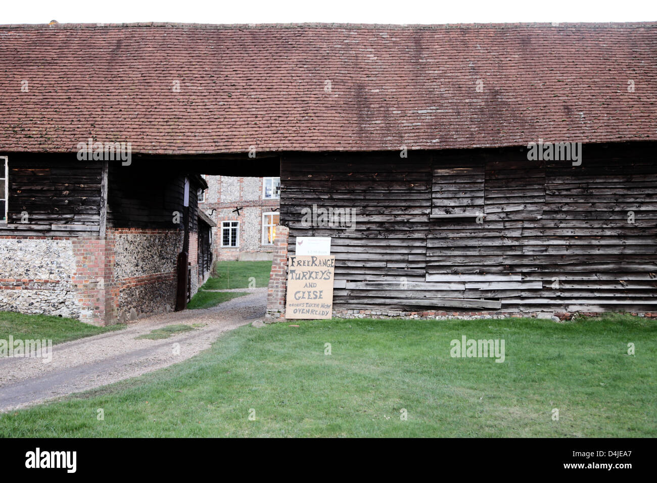 It's a photo of the entrance of a typical old style farm in the ...
