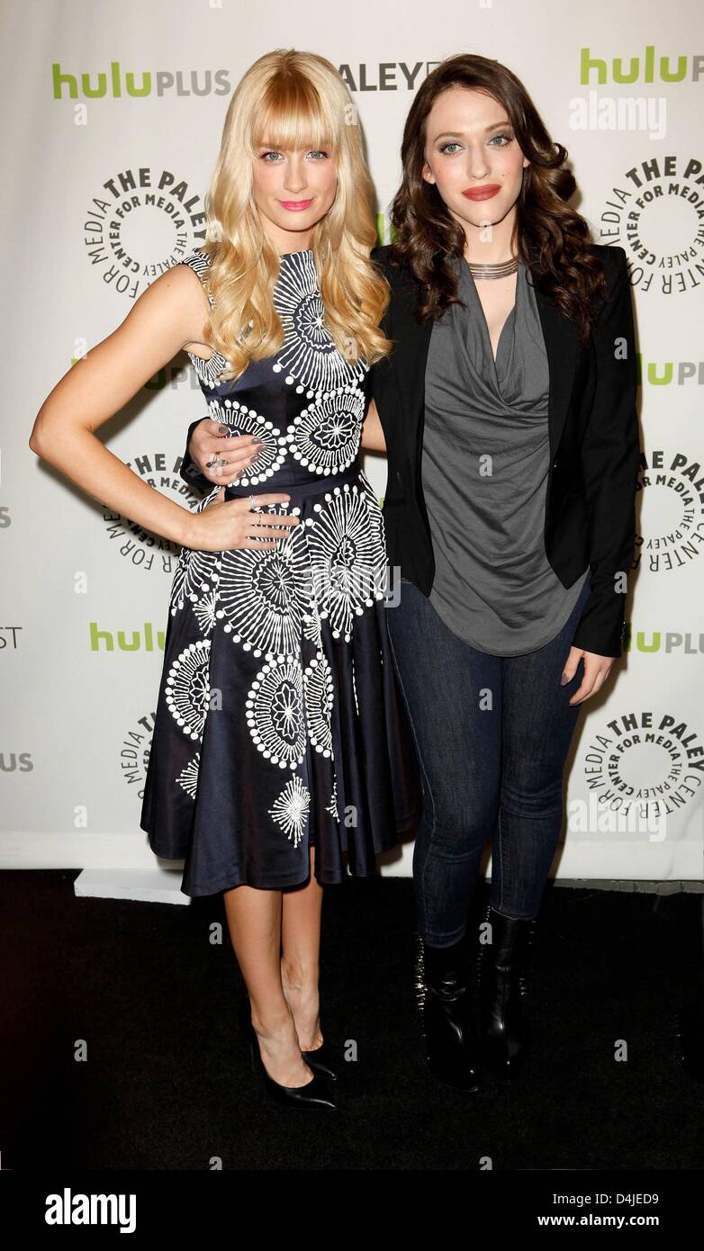 Los Angeles, California, USA. 14th March 2013. Beth Behrs, Kat Dennings ...