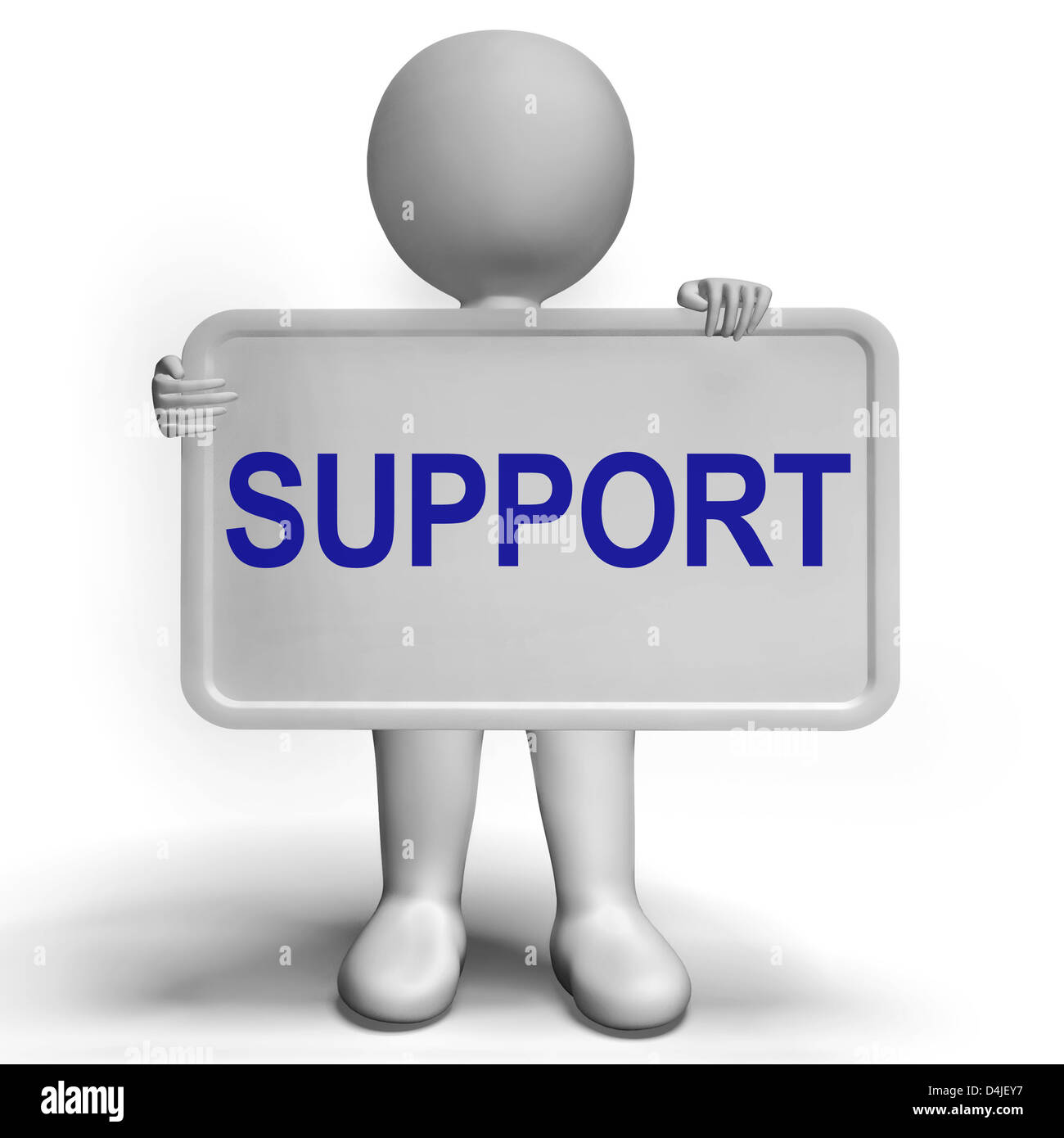 Support On Sign Shows Customer Help And Advice Stock Photo - Alamy