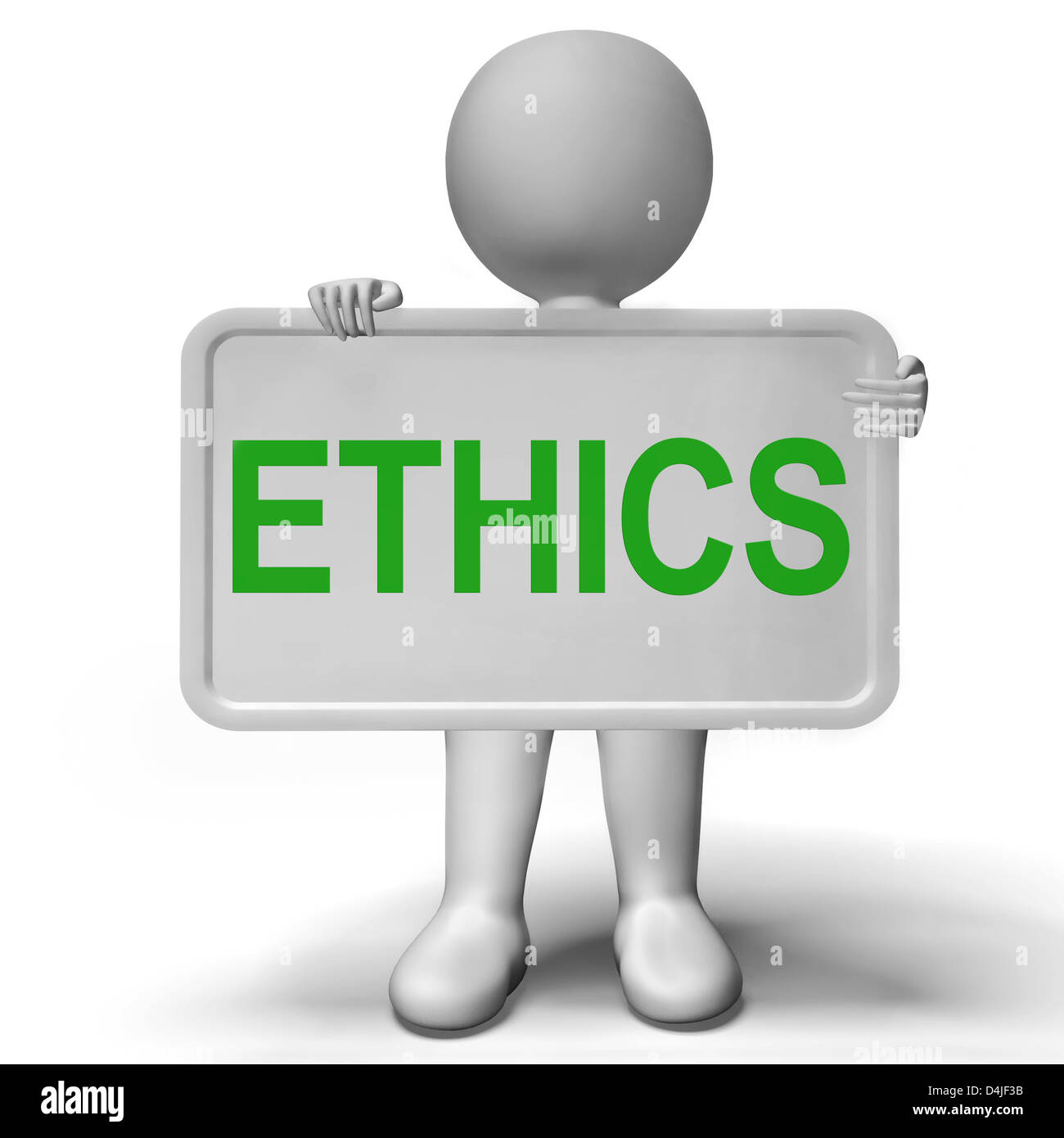 Ethics Sign Shows Values Ideology And Principles Stock Photo - Alamy