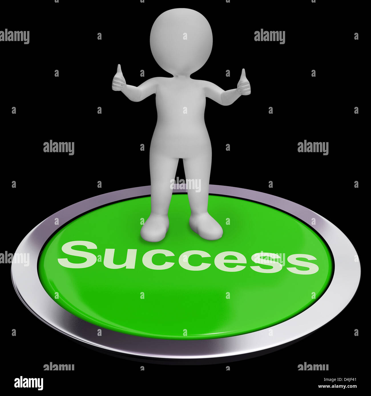 Success Button Showing Achievements Strategy And Determination Stock ...