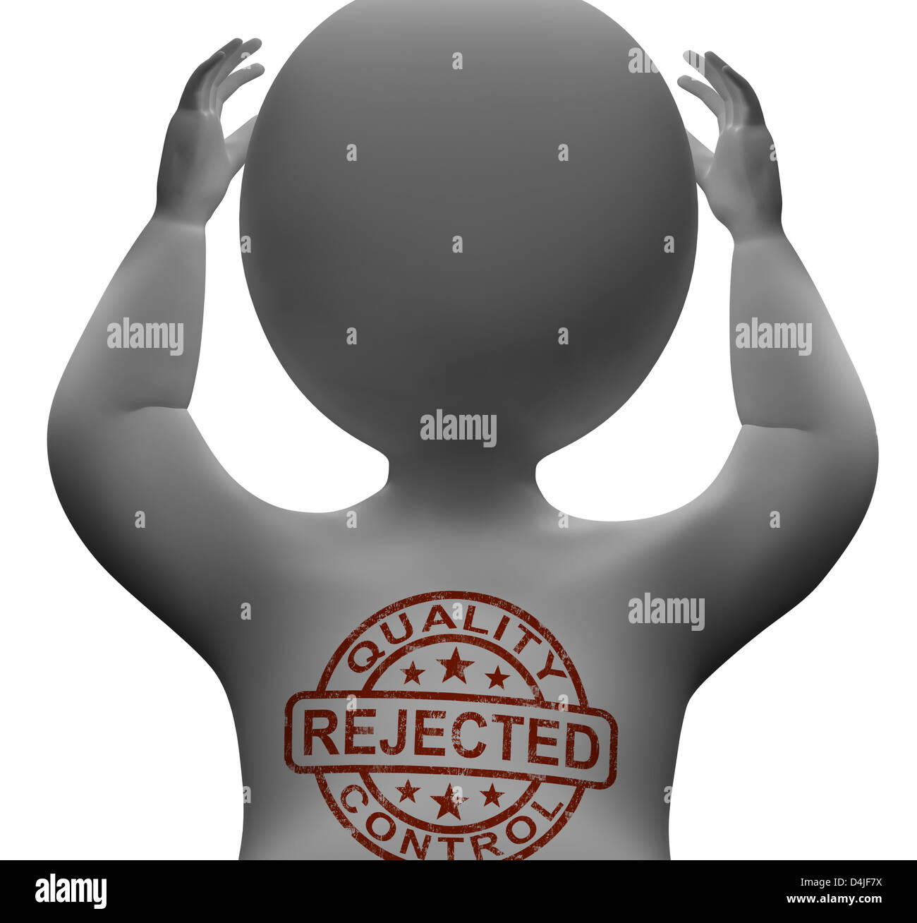 Rejected Stamp On Man Shows Failed Products Stock Photo - Alamy